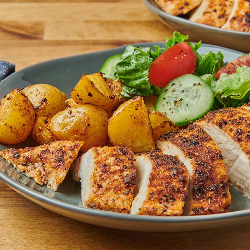 Air Fryer Chicken Breast and Potatoes | Schwartz
