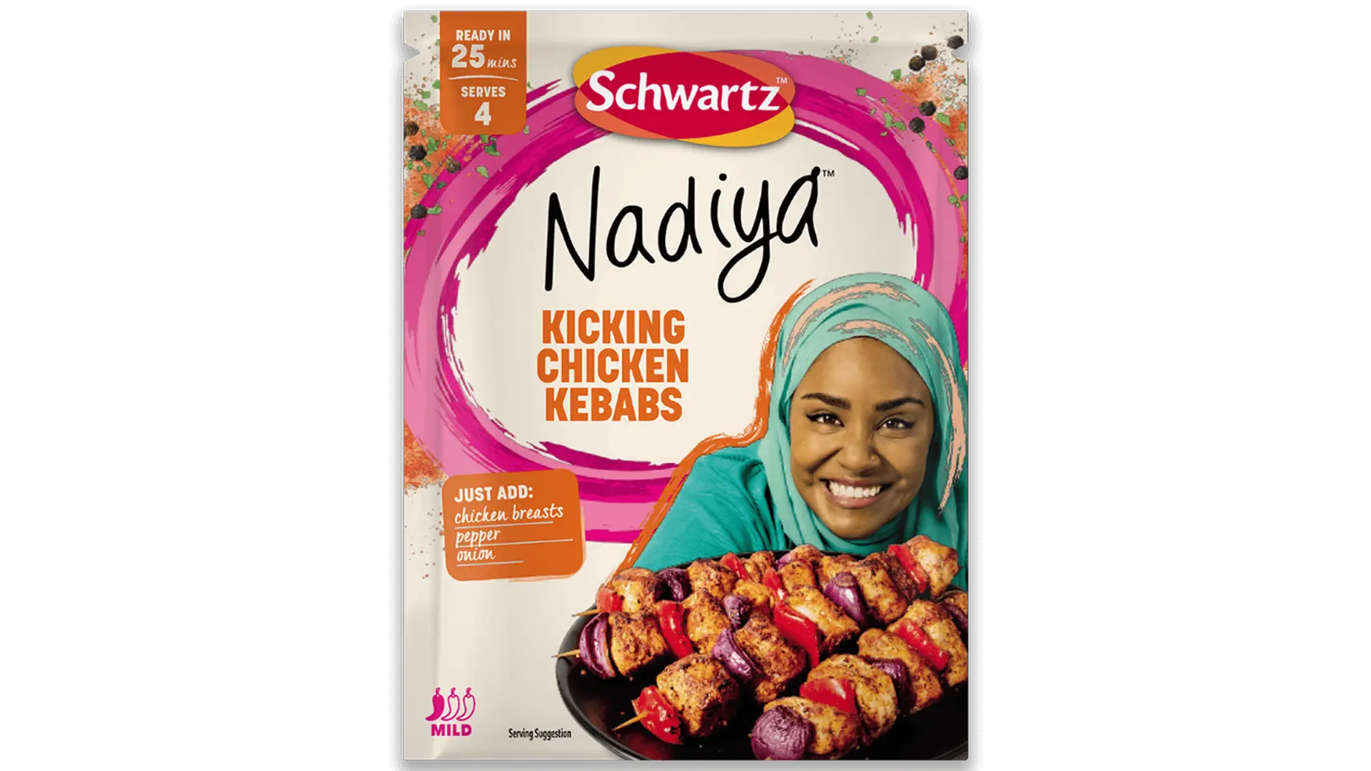 Buy Nadiya Hussain's Kicking Chicken Kebabs Recipe Mix | Schwartz