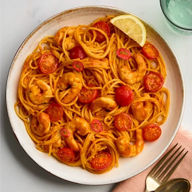Garlic & Chilli Prawn Spaghetti
